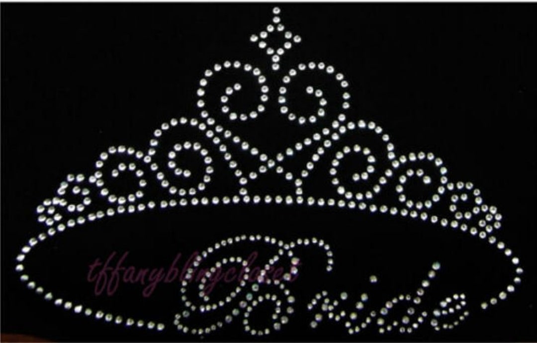 Hotfix Rhinestones Iron on Heat Transfer "bride Crown" - Etsy