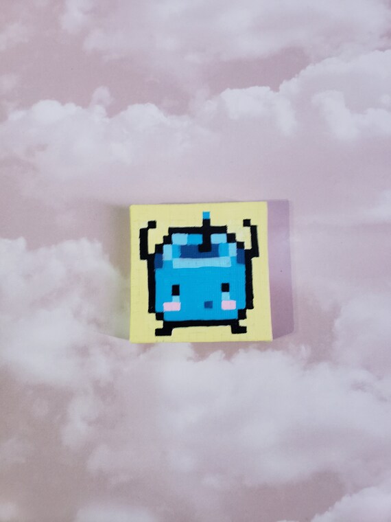 Stardew Valley Inspired Blue Junimo Mini Painting - Etsy