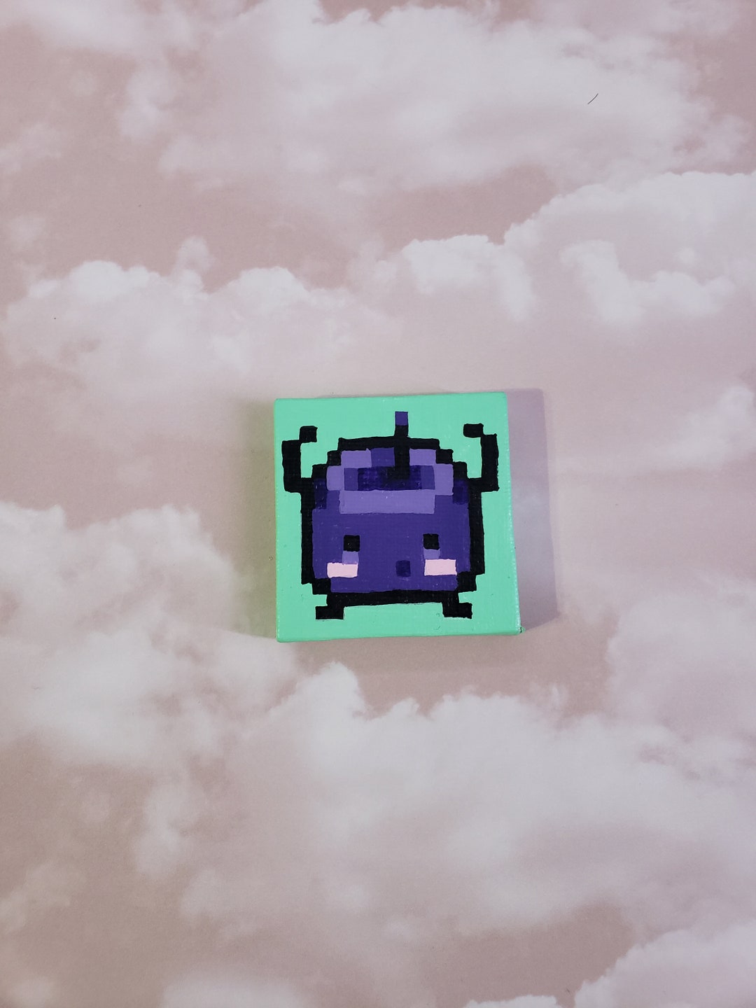 Stardew Valley Inspired Purple Junimo Mini Painting - Etsy