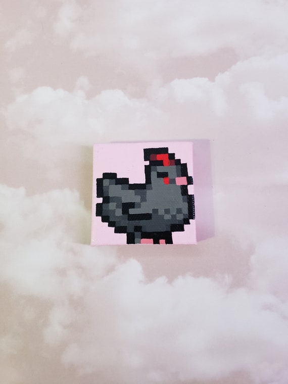 Stardew Valley Inspired Void Chicken Mini Painting | Etsy