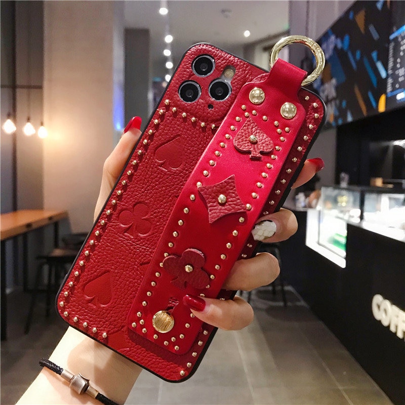 IPhone 12 / 12 Pro Leather Phone Case Fashion Poker Design Luxury With ...