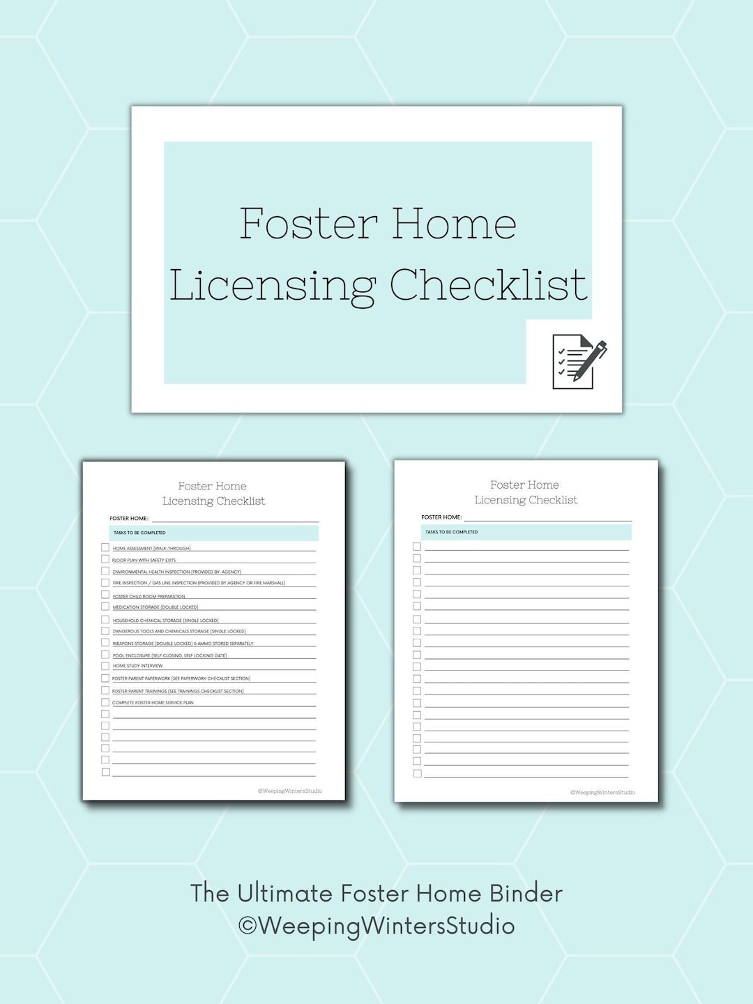 Foster Home Licensing Checklist / Pre-filled & Blank - Etsy