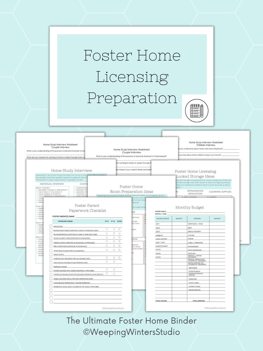 Foster Home Licensing Preparation BUNDLE / Checklists / Budgets / and ...