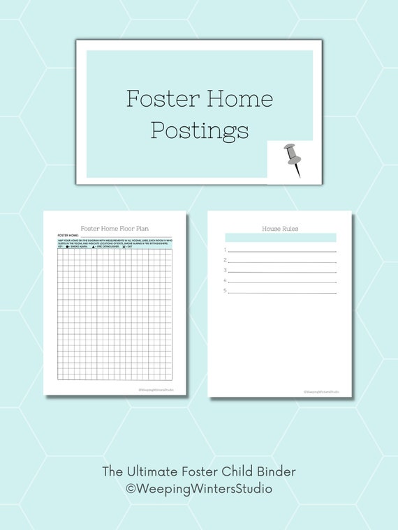 Foster Home Postings / Floor Plan / House Rules - Etsy