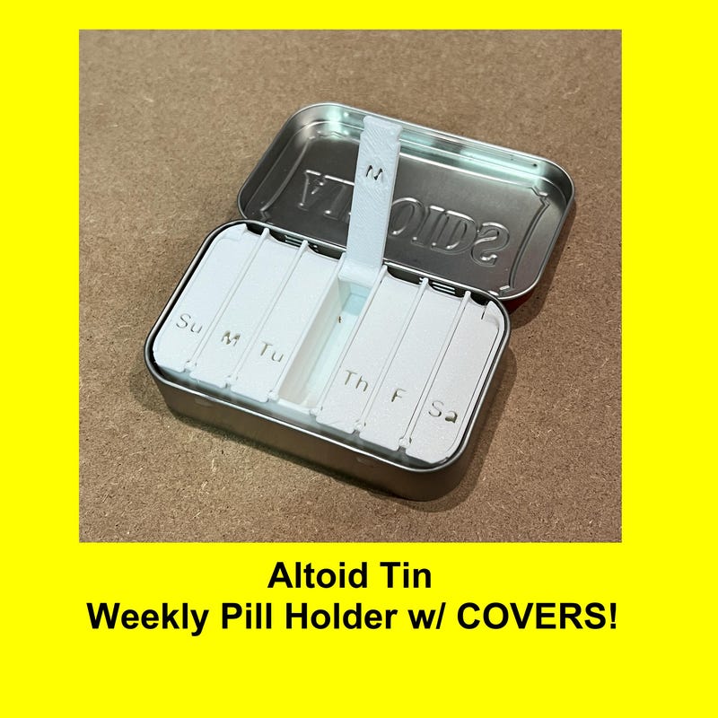 Tin Pill Box 7 Day - Etsy