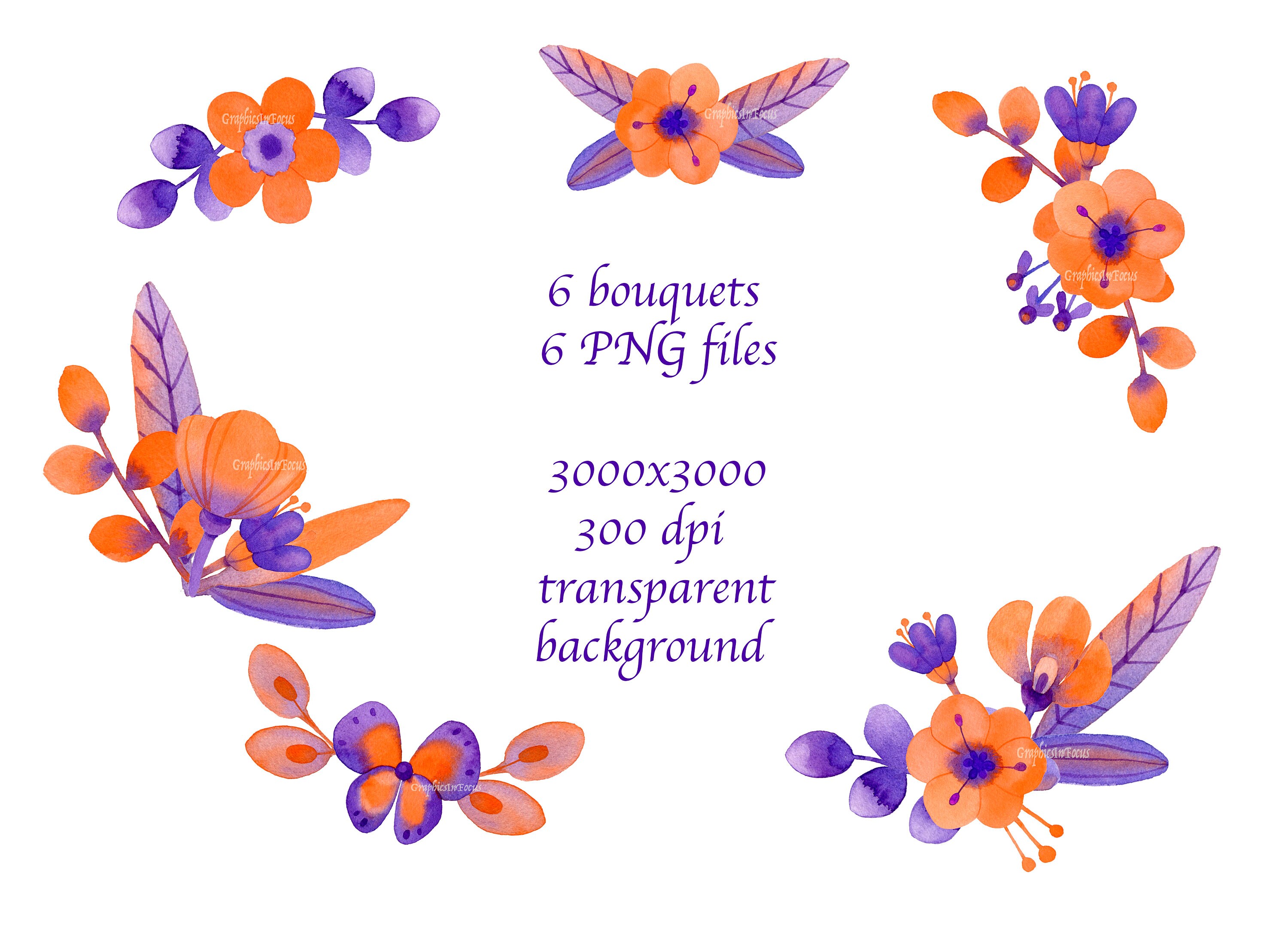 Watercolor Frame Clipart Flowers Clipart Watercolor - Etsy