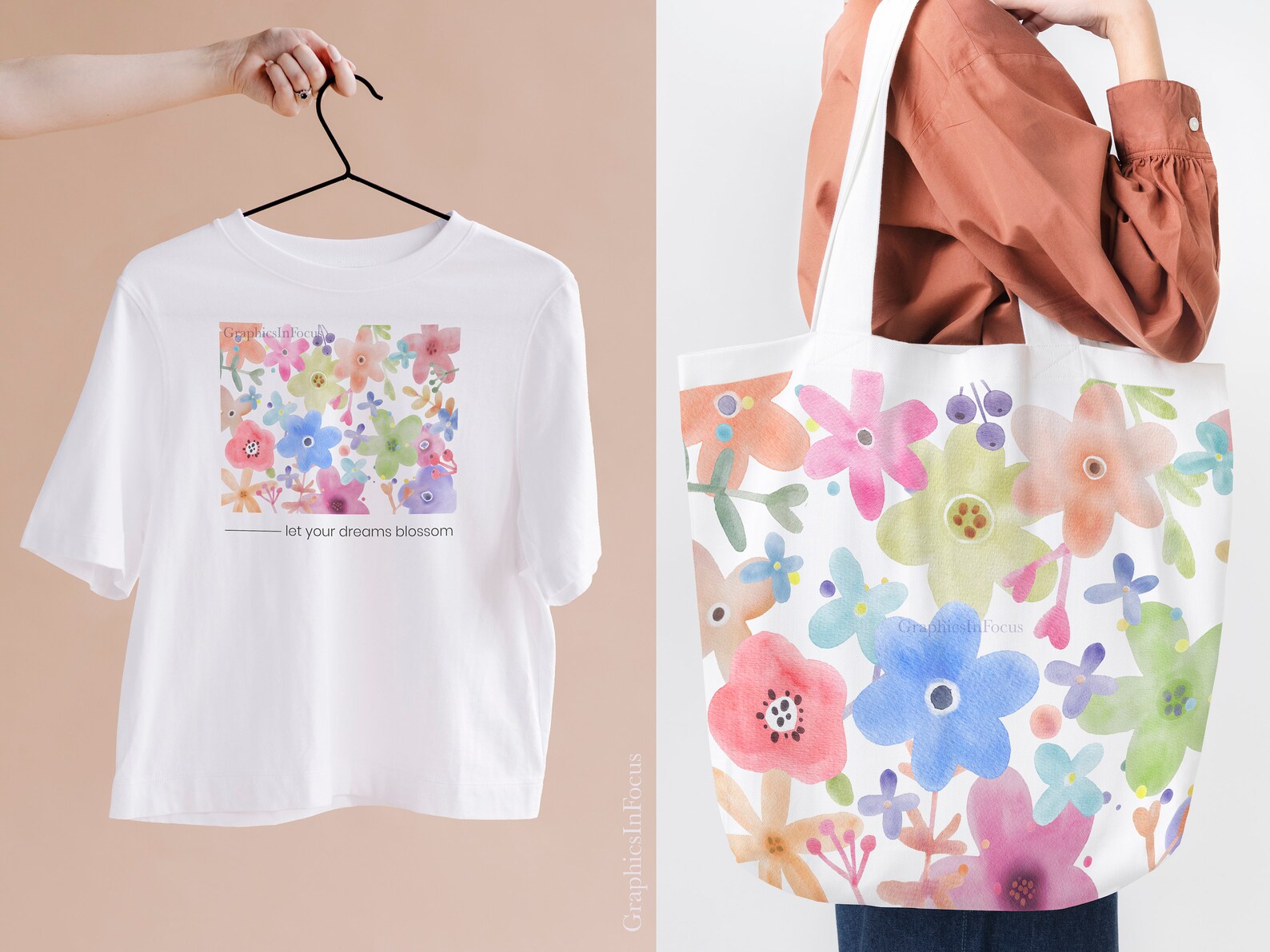 Watercolor Flowers Clipart , Hand Painted Floral Collection, Poppy ...