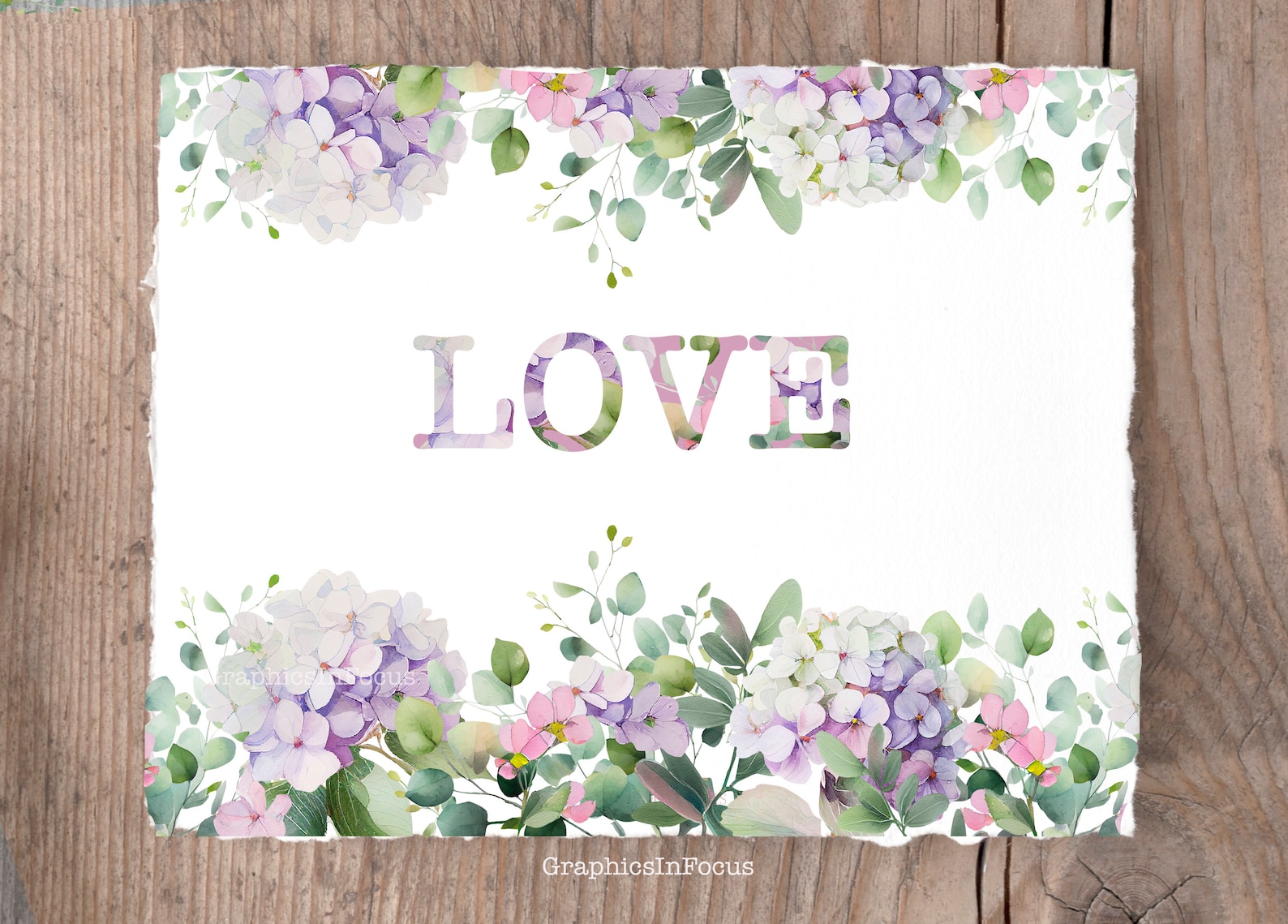 Hydrangea Flowers Border , Wedding Clipart , Seamless Border ...