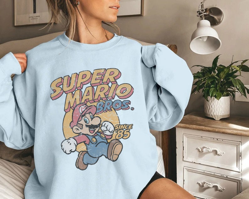 Super M Bros T-Shirt, Camiseta Super Mario M Bros Y Amigos Para Hombre ...