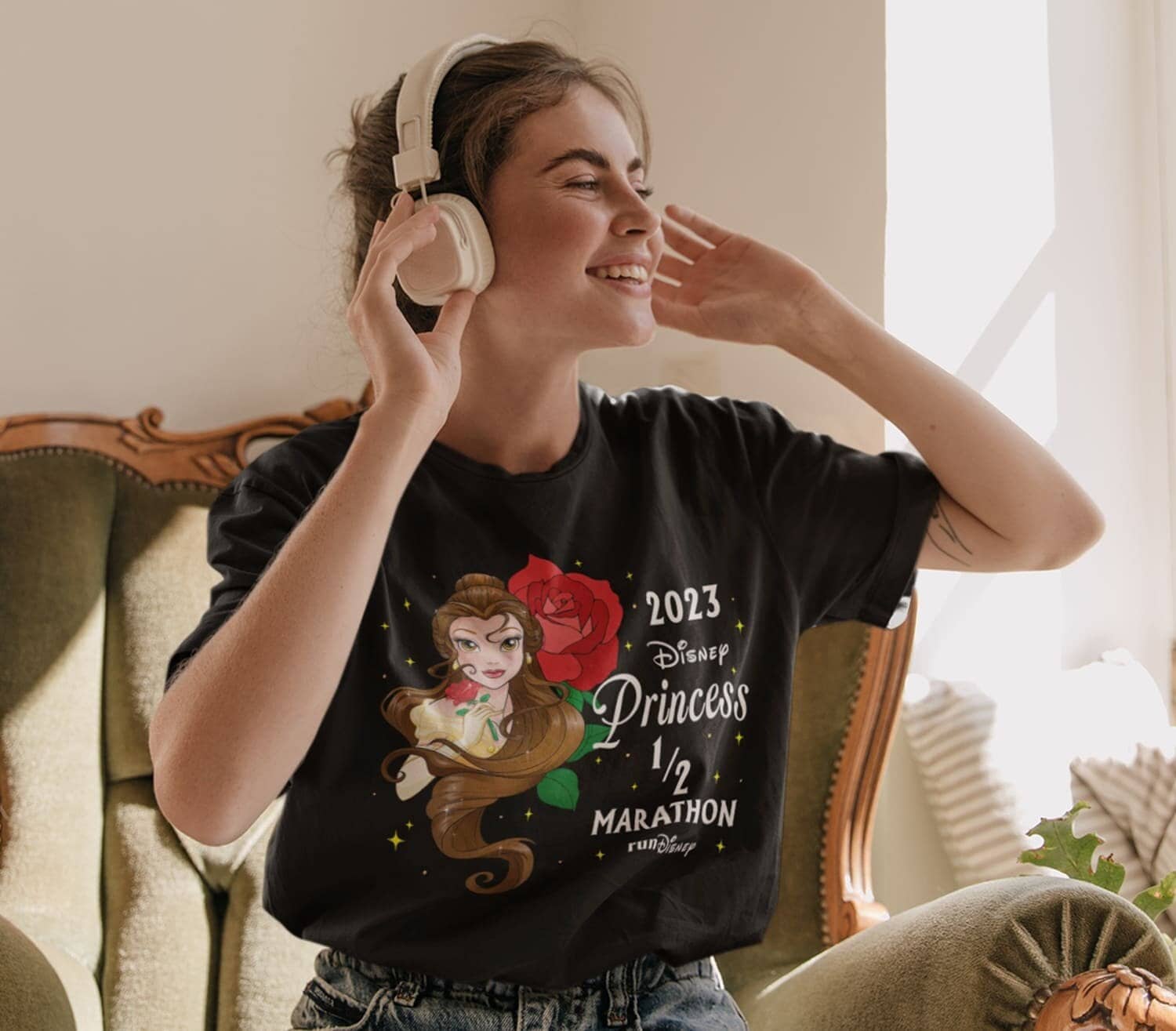 Disney Belle Princess Half Marathon Shirt, Princess Rundisney 2023 Shirt