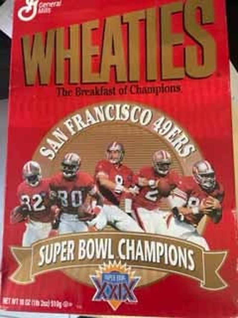 San Francisco 49ers Wheaties Box Cover XXIX Superbowl Champs - Etsy