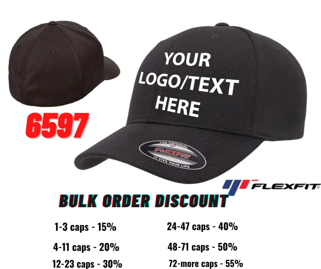 Custom Embroiedered 6597 Flexfit Cool and Dry Sport, Sport Cap, Custom ...