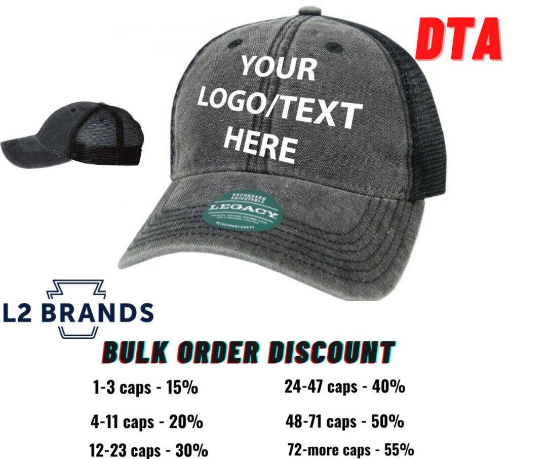 Custom Embroidered Legacy Trucker Hat: Personalized Logo or Text - Etsy