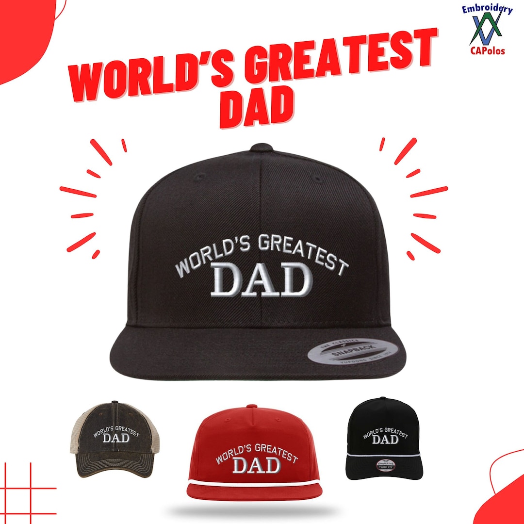 Mens Fathers Day Worlds Gretest Dad Cap, Worlds Greatest Dad ...
