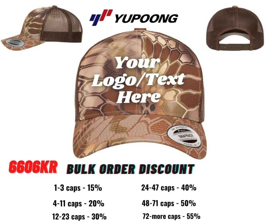 Custom Made Retro Trucker Cap, Custom Embroidery, YP Classics Caps ...