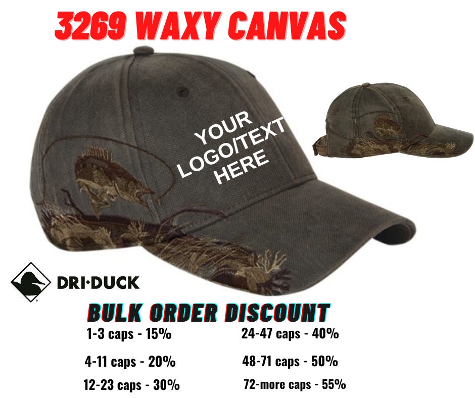 Custom Made Hats, Dri Duck Hats, Wildlife Series, Brown Walleye Cap - Etsy