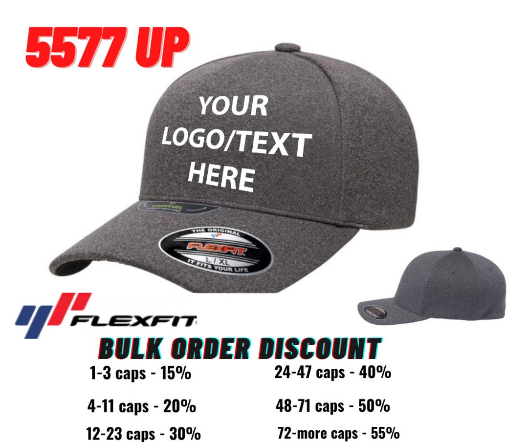 Custom Embroidery Hat, Personalization 5577 up Flexfit Hat, Unipanel ...