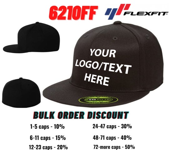 Custom Embroidery Hat Fitted Cap Flexfit Hat With Custom - Etsy