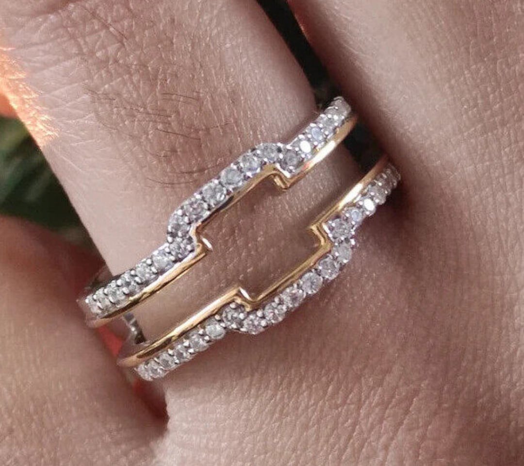 Wrap Guard Diamond Enhancer Band Ring 1.25ct Round Cut Diamond 925 ...