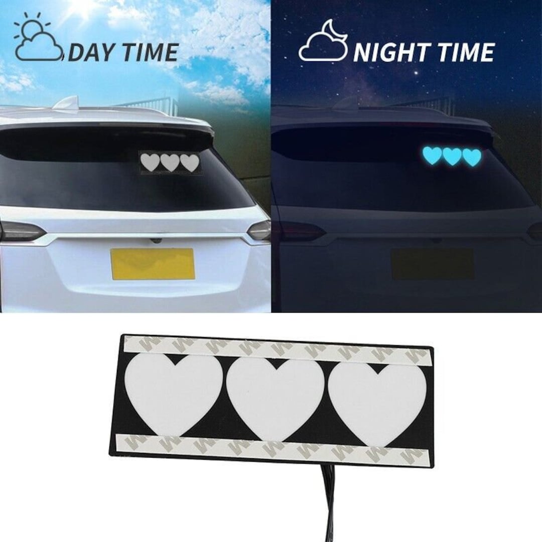 Jdm Heart Shape Car Sticker Decal Back / Front / Rear Window - Etsy