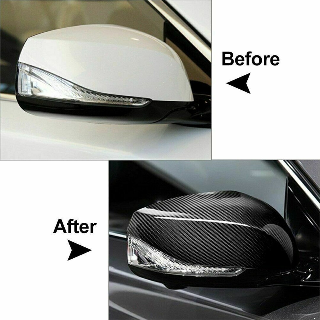 2pcs Real Carbon Fiber Side View Mirror Cover Caps for - Etsy