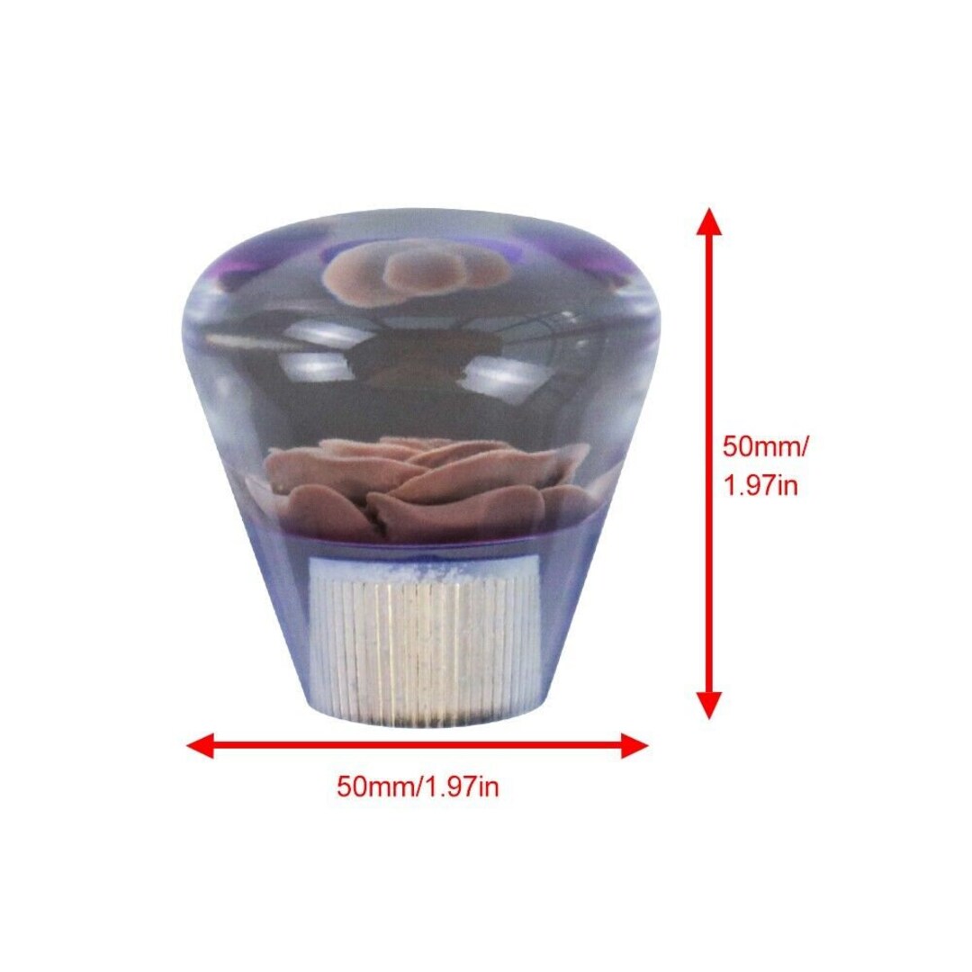 50mm Jdm Clear Brown Real Flowers Diamond Shape Manual Car - Etsy