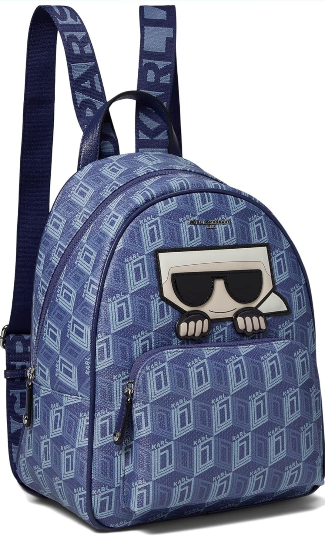Karl Lagerfeld Paris Women Backpack Blue & White - Etsy