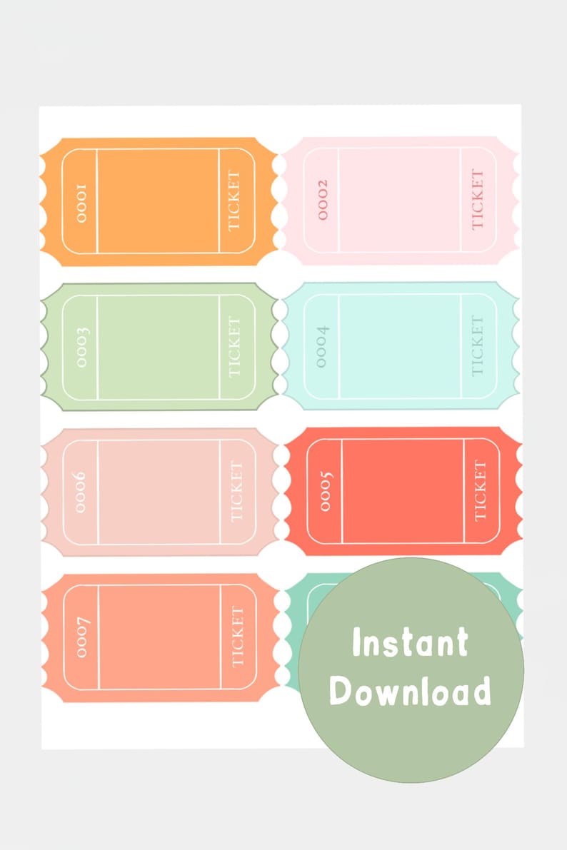 Digital Ticket Template for Christmas, Birthdays, Valentine’s Day, Iou ...