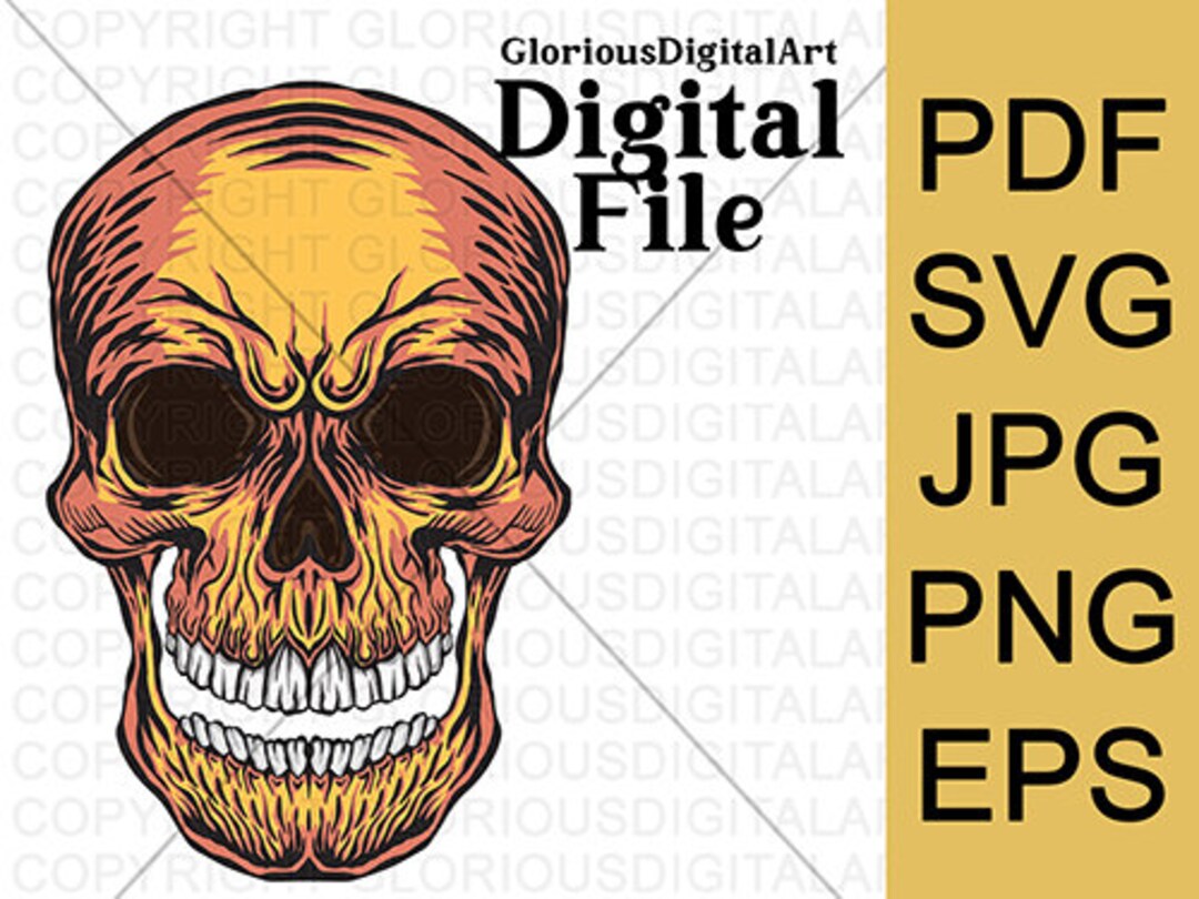 Skull and Bones Digital File Instant Download Svg Pdf Jpg Eps Png ...