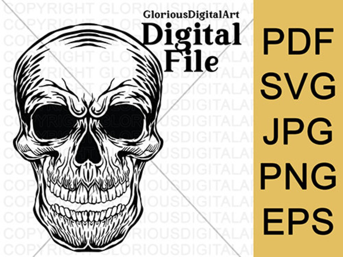 Skull and Bones Digital File Instant Download Svg Pdf Jpg Eps Png ...