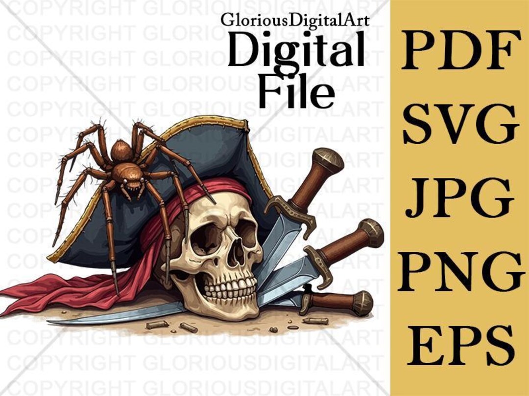 Arrr Matey! Pirate Skull Clip Art Set - Download Now - SVG and PNG ...
