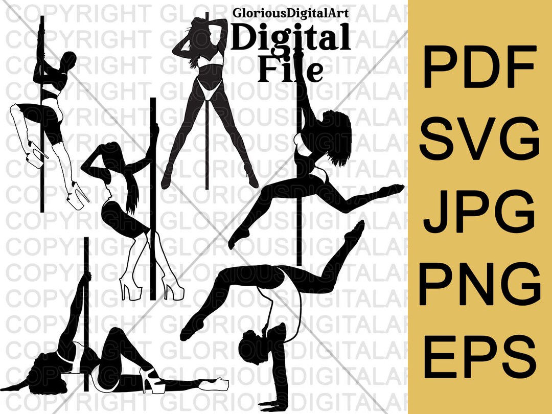 Sex Gymnast Lady Sexy Dancer Gymnastic Girl Digital Download File Svg Pdf Eps Png