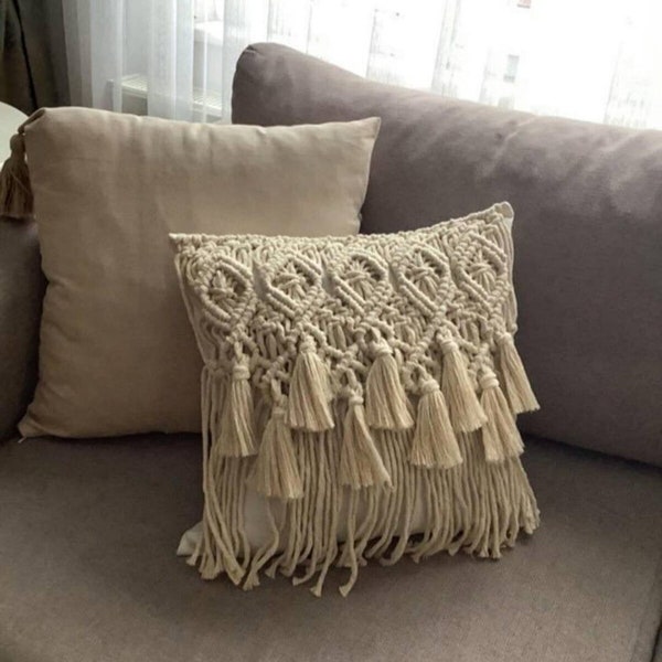 Macrame Pillow - Etsy