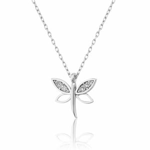 Dragonfly Necklace Chain With Pendant 925 Sterling Silver, Swarovski ...