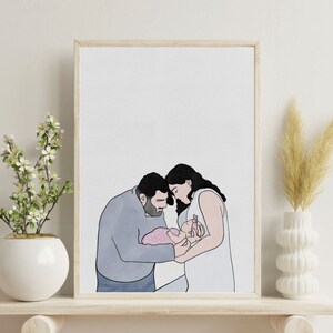 Custom Miscarriage/stillborn/loss Family Memorial Portrait- Digital ...