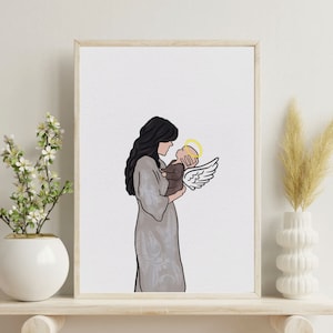 Custom Miscarriage/stillborn/loss Family Memorial Portrait- Digital ...
