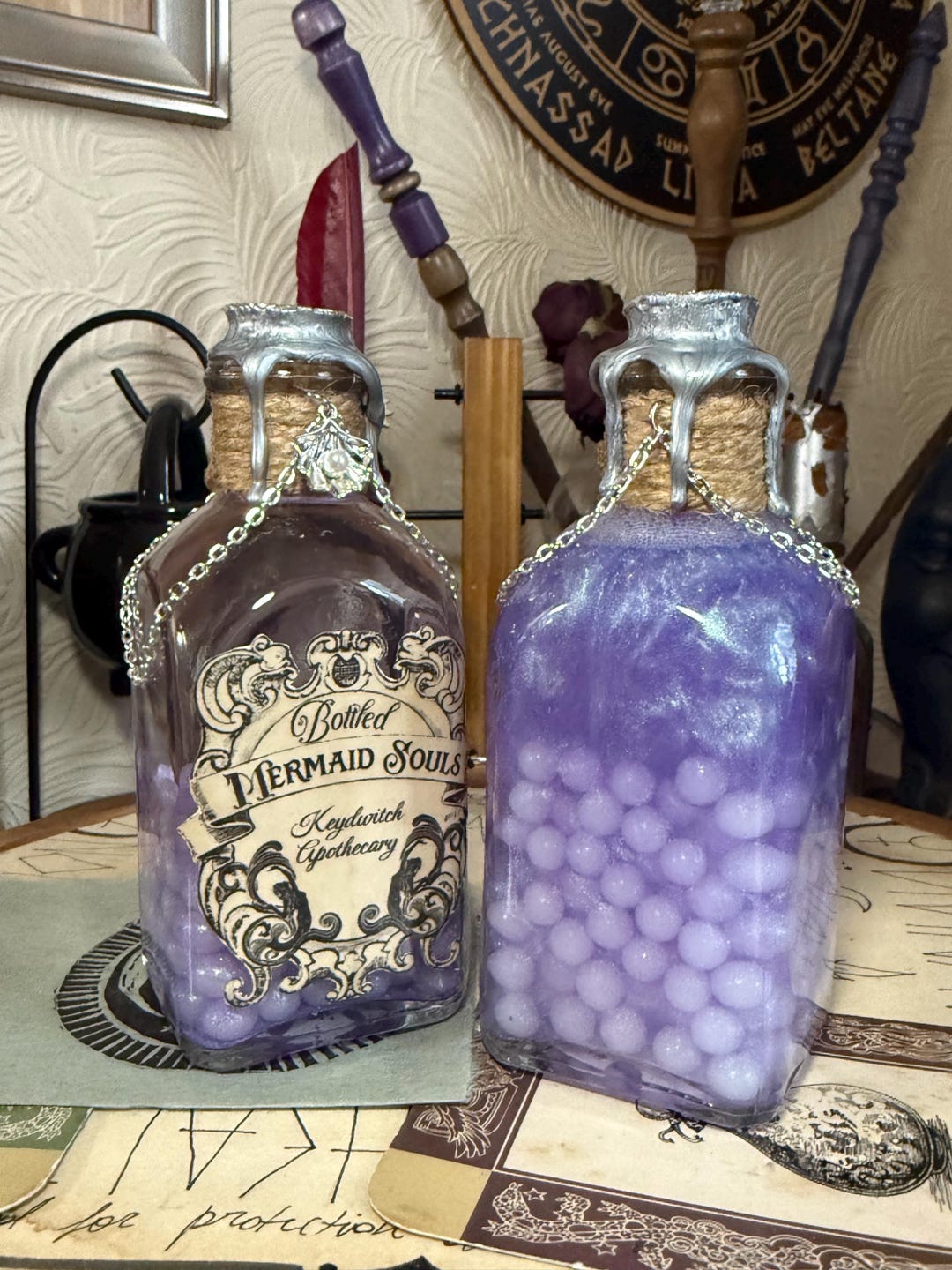 Mermaid Souls Potion Bottle: Handmade Color Changing Witchy Apothecary ...