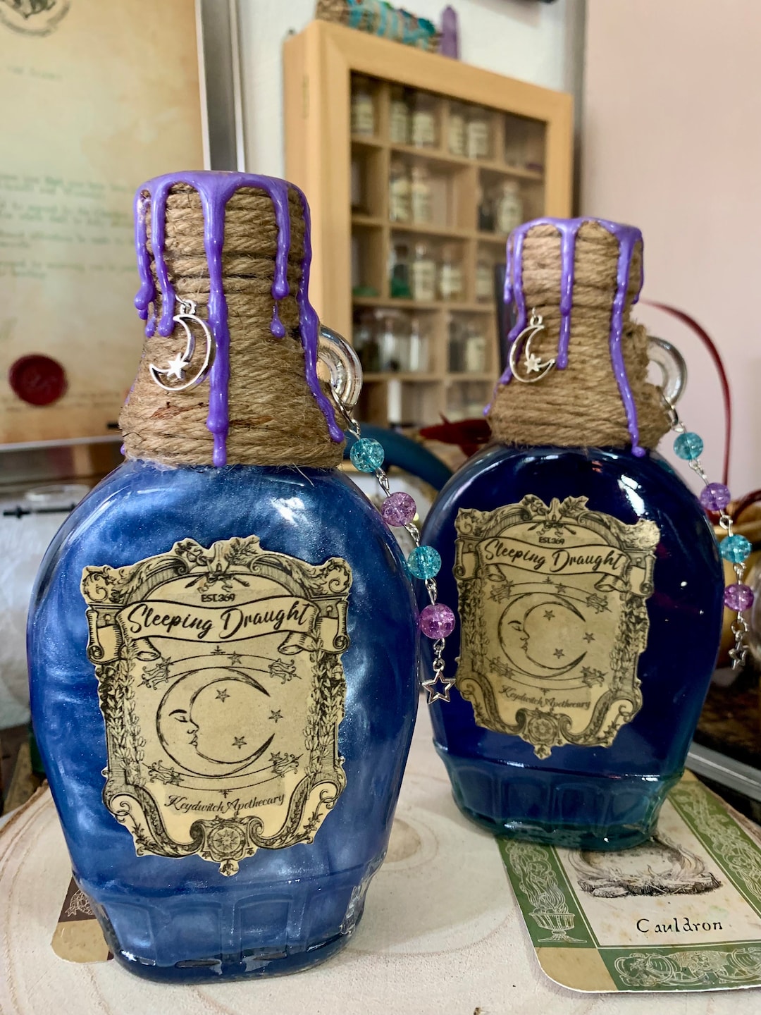 Sleeping Draught Potion Bottle: Handmade Color Changing Witchy ...