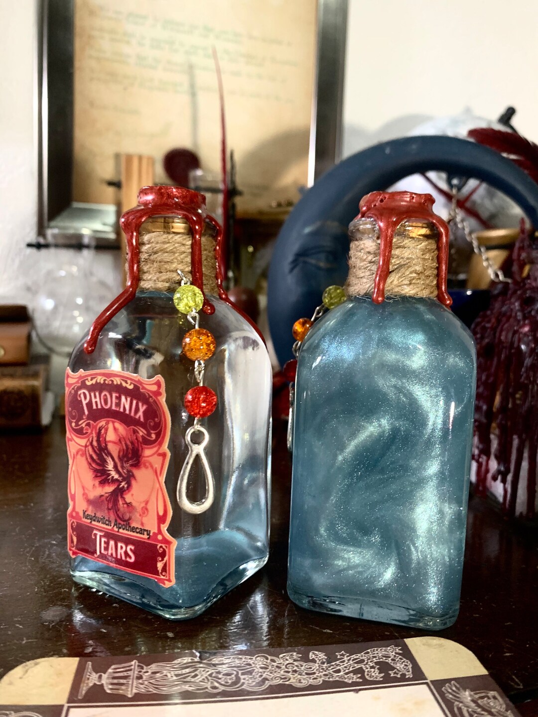 Phoenix Tears Potion Bottle: Handmade Color Changing Witchy Apothecary ...