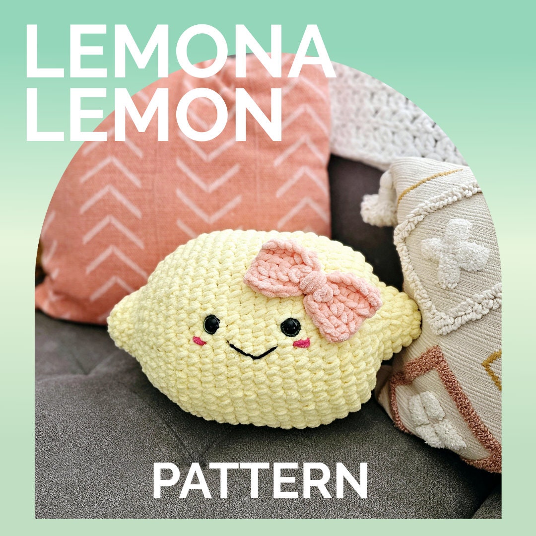 Lemon Plushie CROCHET PATTERN Low Sew Instant Download PDF Lemona Lemon ...