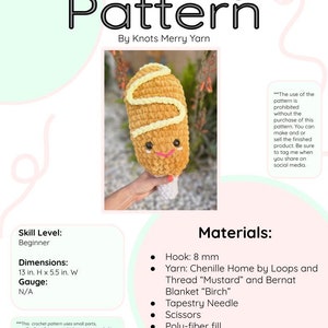 Corn Dog Crochet Pattern, No Sew, Amigurumi, Crochet Food, Plushie, PDF ...