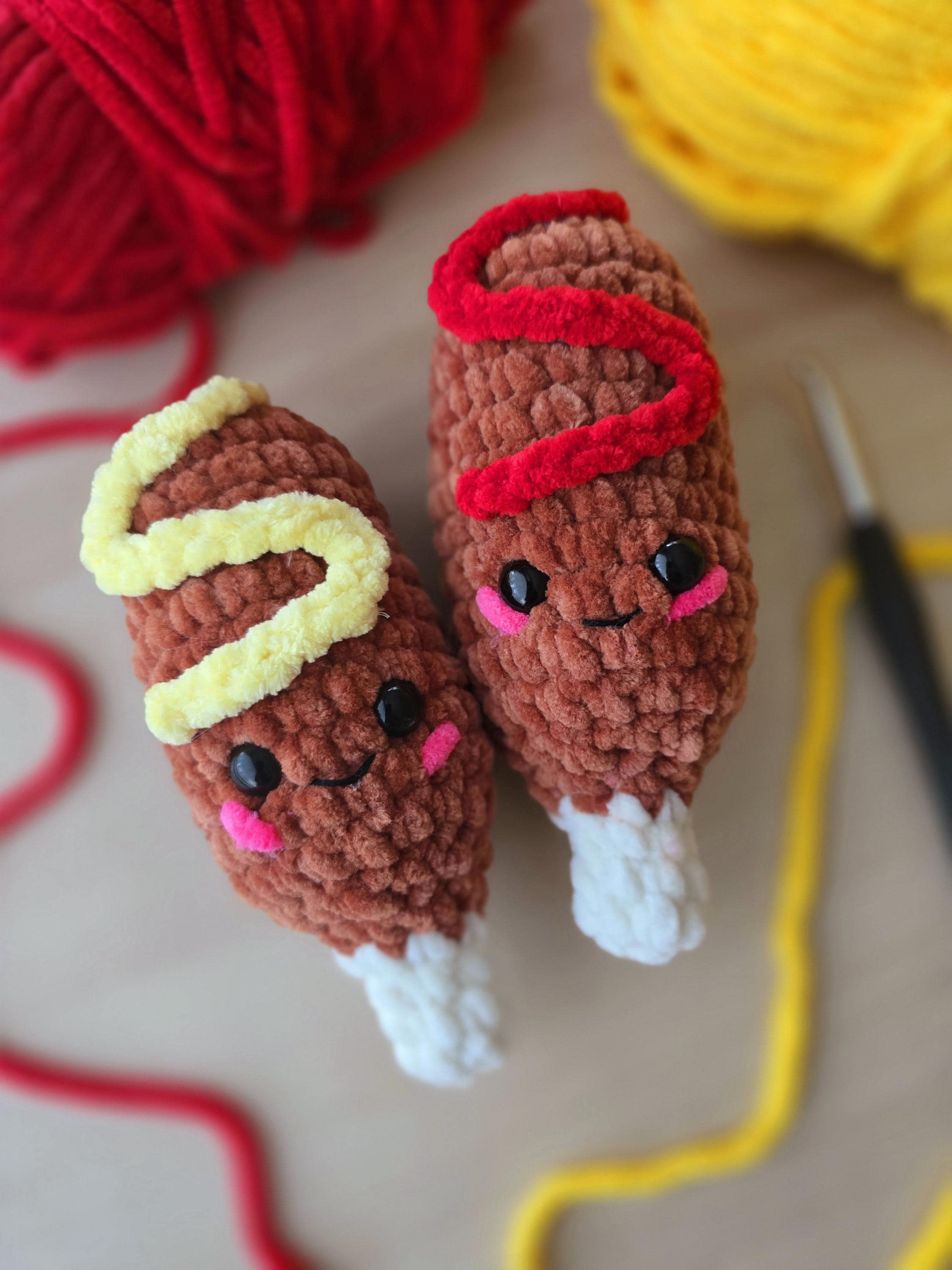 Mini Corn Dog Crochet Pattern, No Sew, Amigurumi, Crochet Food, PDF ...