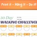 30 Day Walking Challenge Printable | 30 Day Challenge | Printable PDF ...