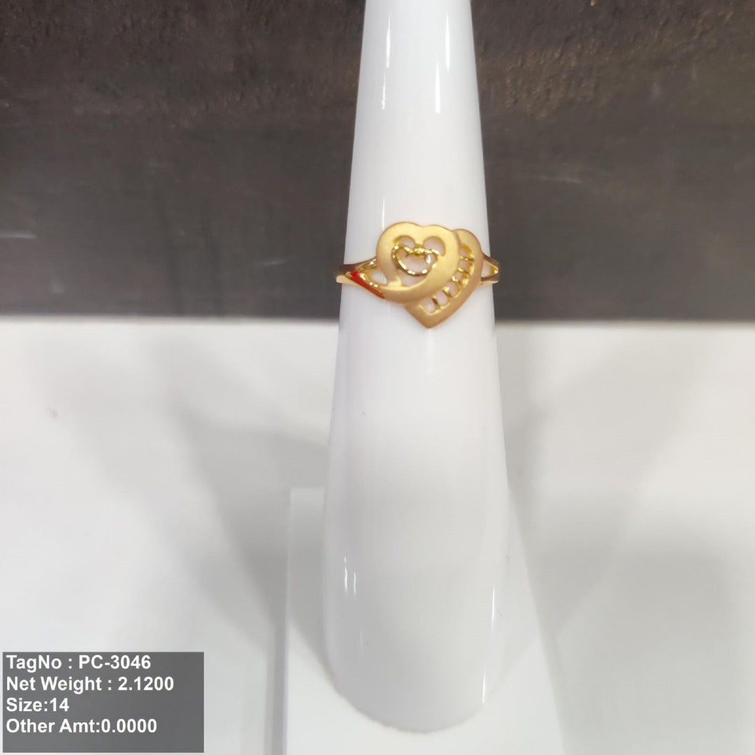 Minimalist Heart Ring Solid 14k Gold Heart Ring Gold Heart - Etsy