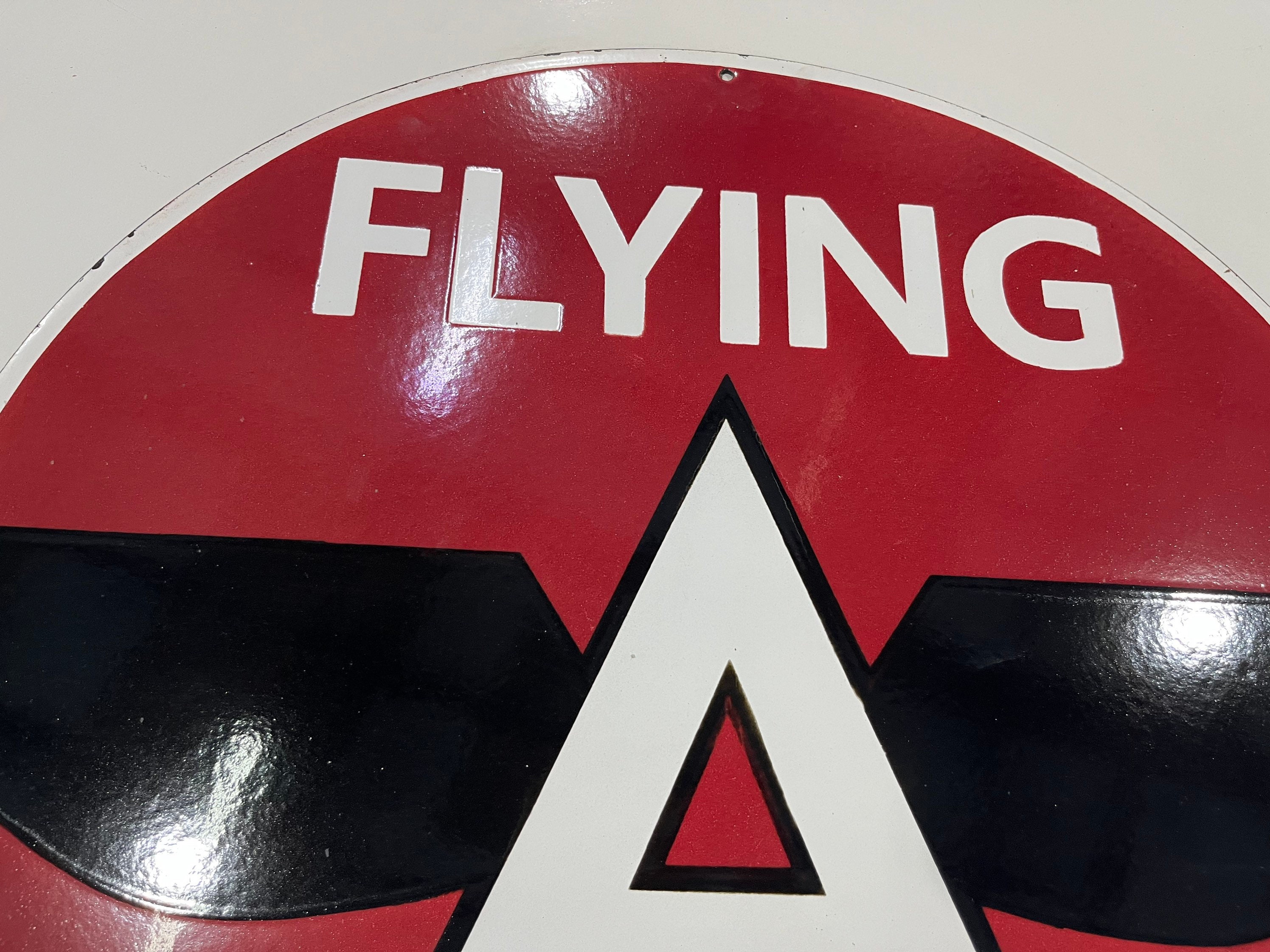 Flying A Porcelain Enamel Sign. - Etsy