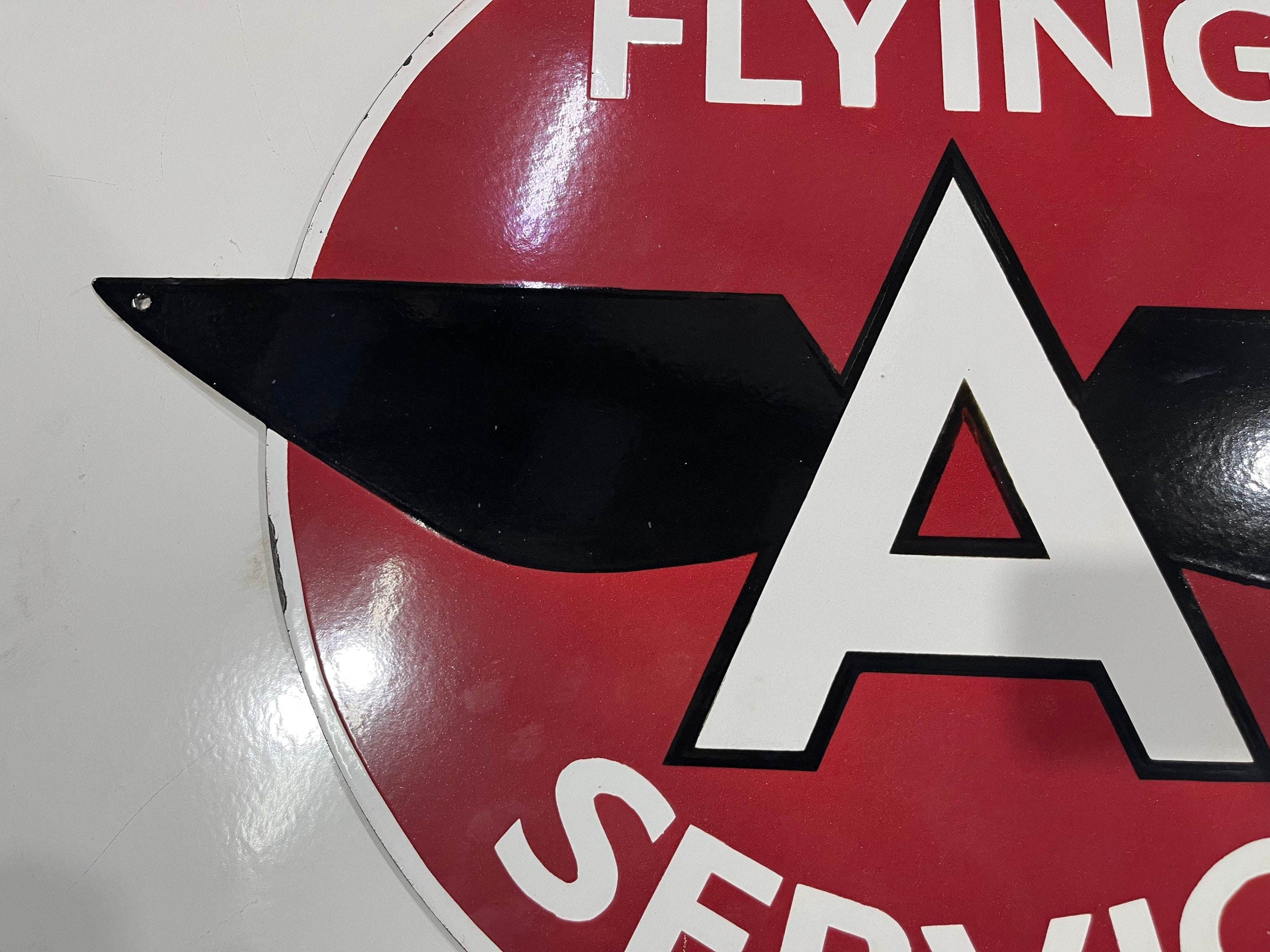 Flying A Porcelain Enamel Sign. - Etsy