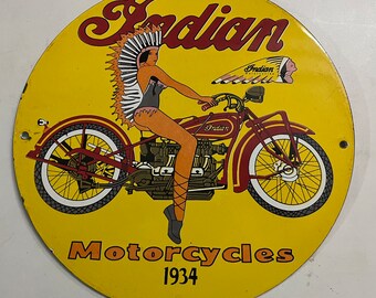 Enamel Indian Motorcycle - Etsy