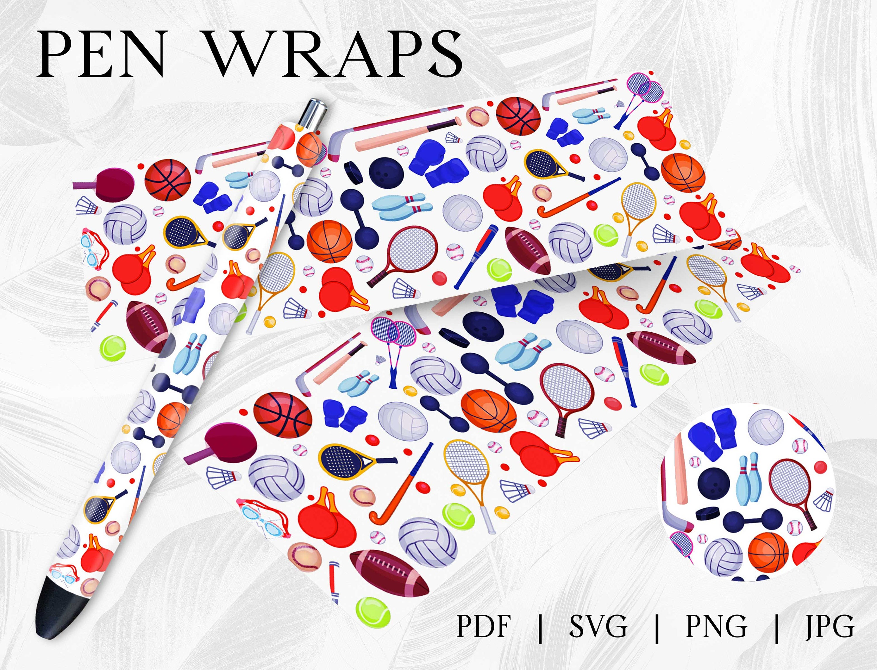 Sports Pen Wrap, Pen Wraps, Pen Wrap Svg, Sublimation Pen Wrap, Pen ...