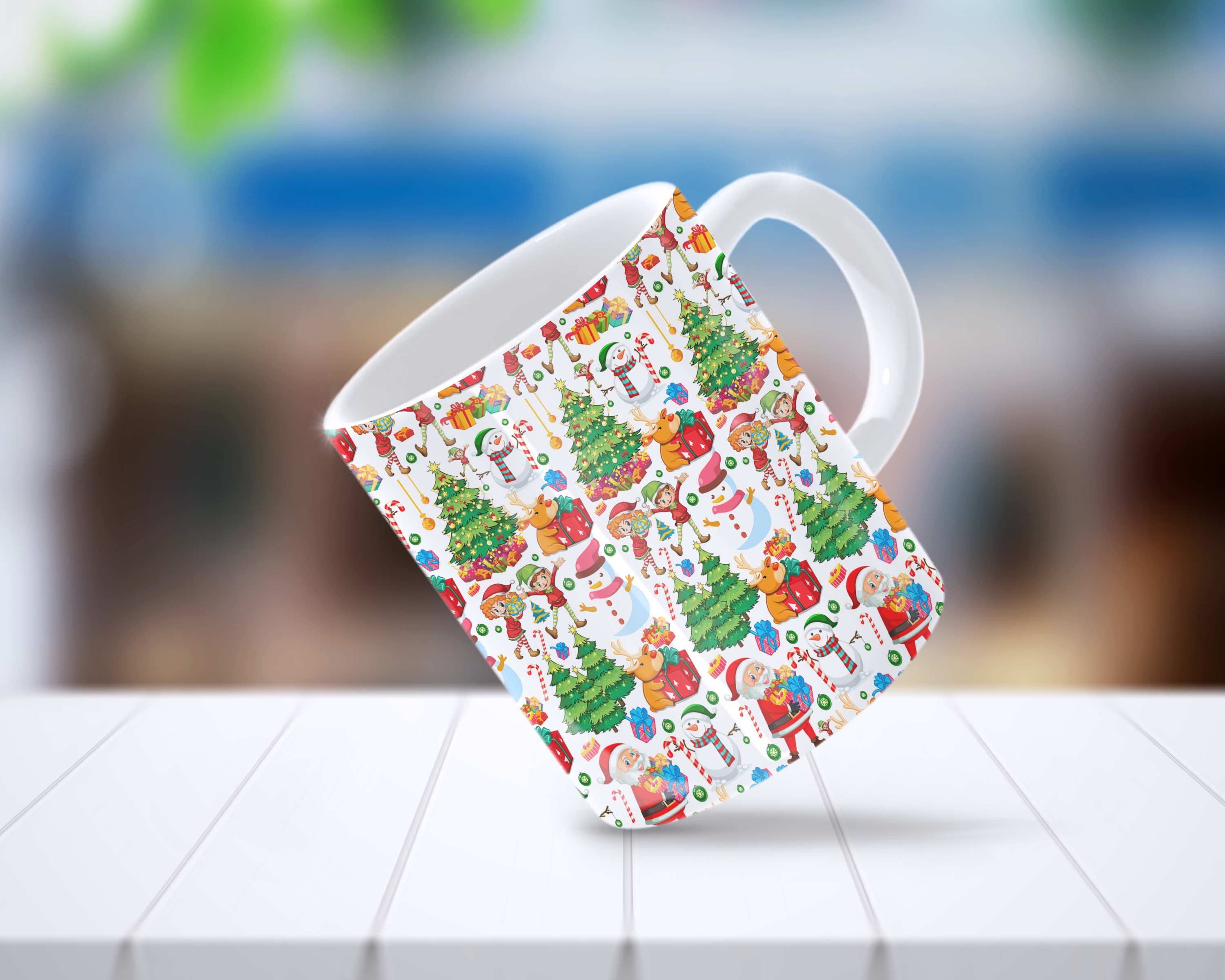 Christmas Mug Wrap, Cricut Mug Press Svg, Christmas Mug Wrap ...
