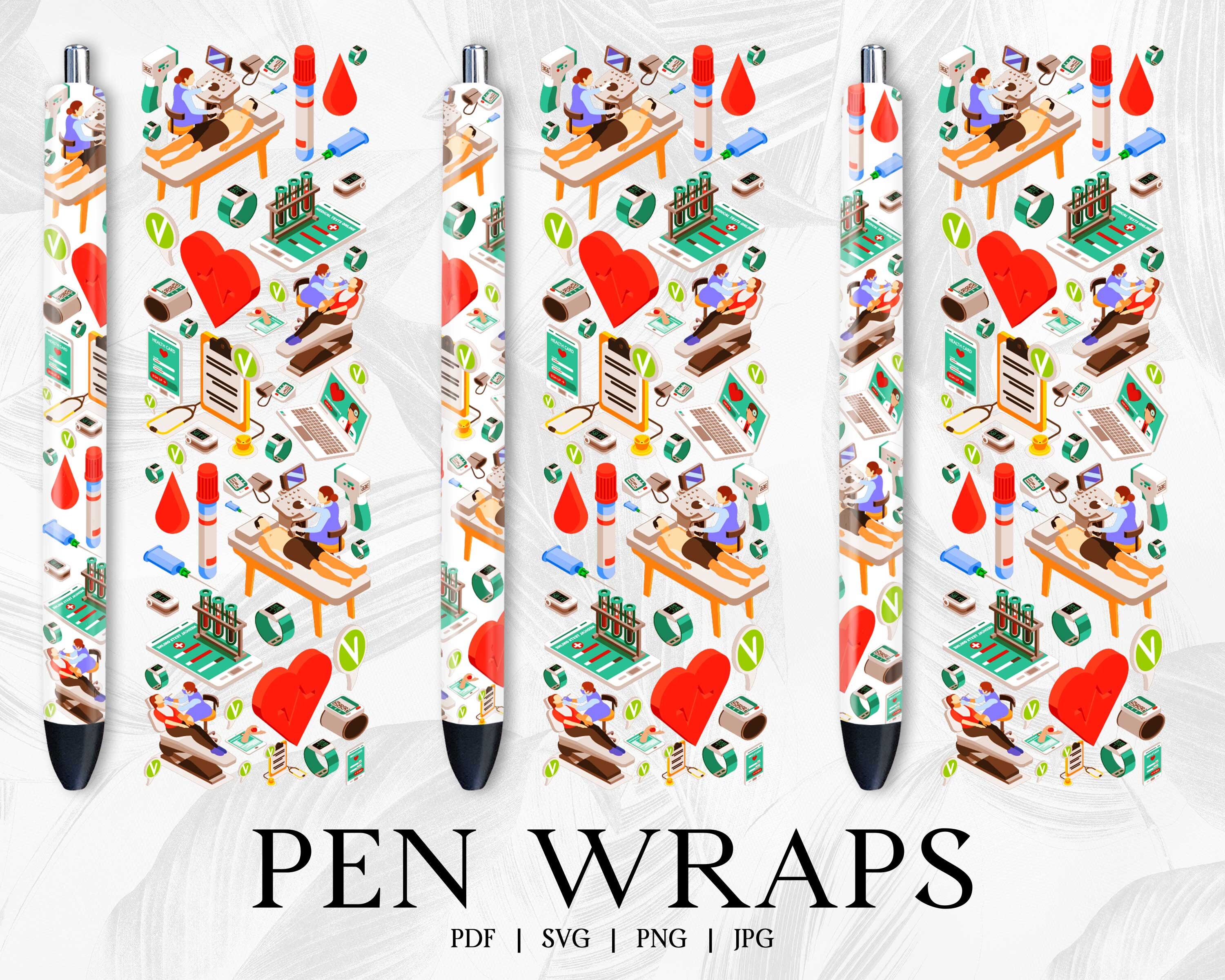 Ultrasound Pen Wrap, Pen Wrap Svg, Sublimation Pen Wrap Design, Epoxy ...